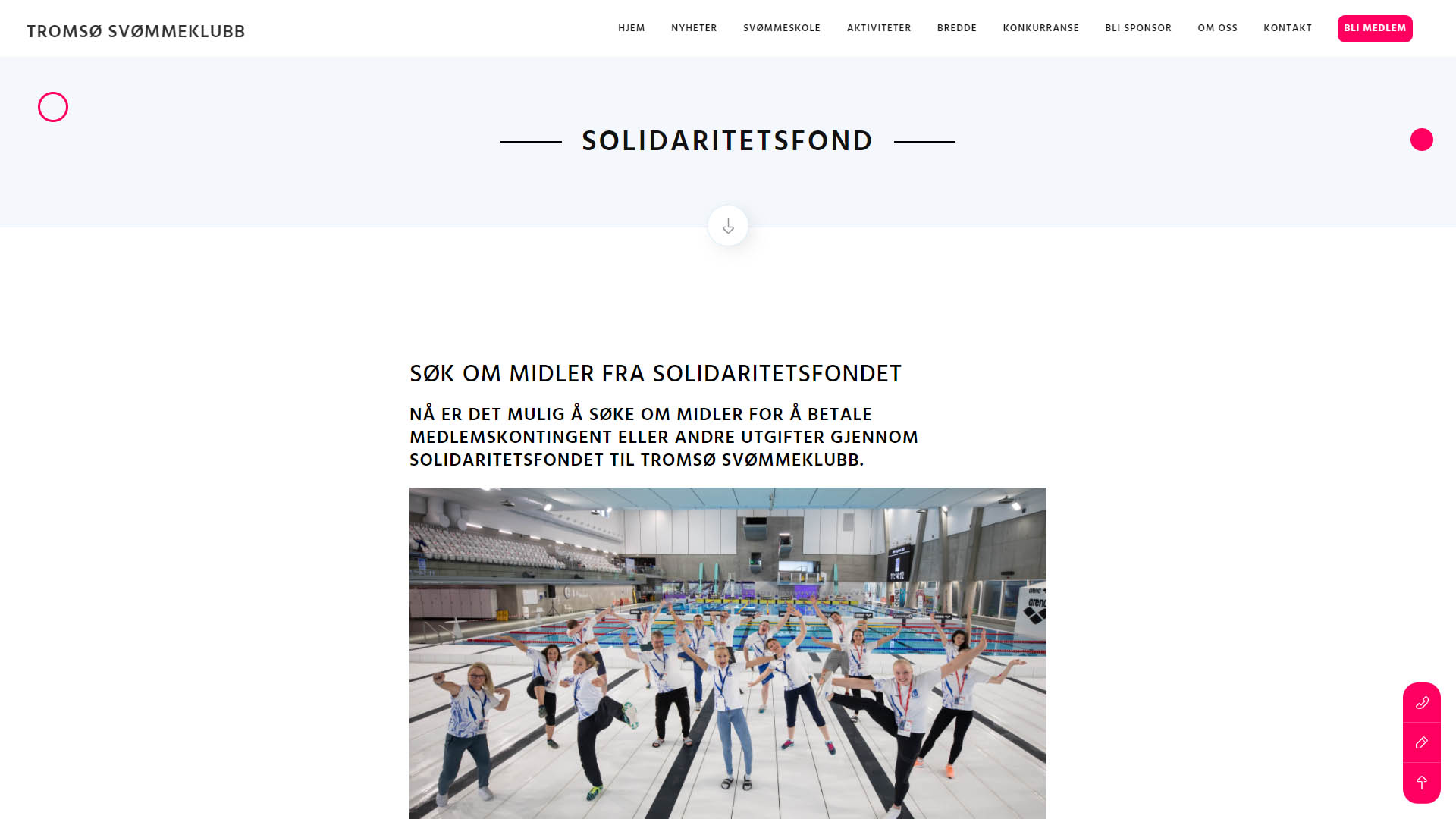 Solidaritetsfond | TSK - Tromsø Svømmeklubb